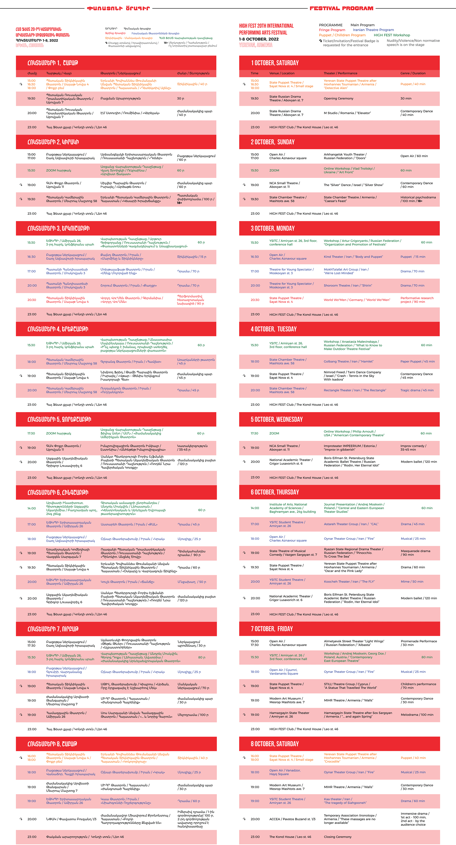 HIGH FEST International Performing Arts Festival